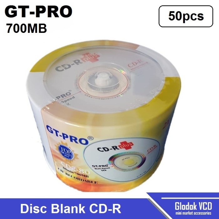 Jual CD Kosong / CD Disc Blank GT-Pro CD-R Plus 56X isi 50pcs | Shopee ...