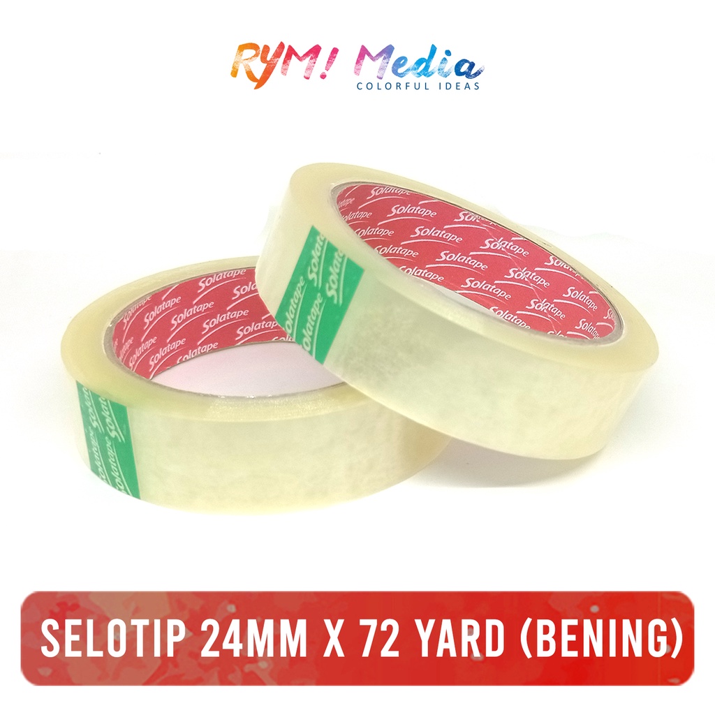 Jual Selotip Bening 24 mm x 72 Yard SOLATAPE rekat setara Daimaru OPP ...