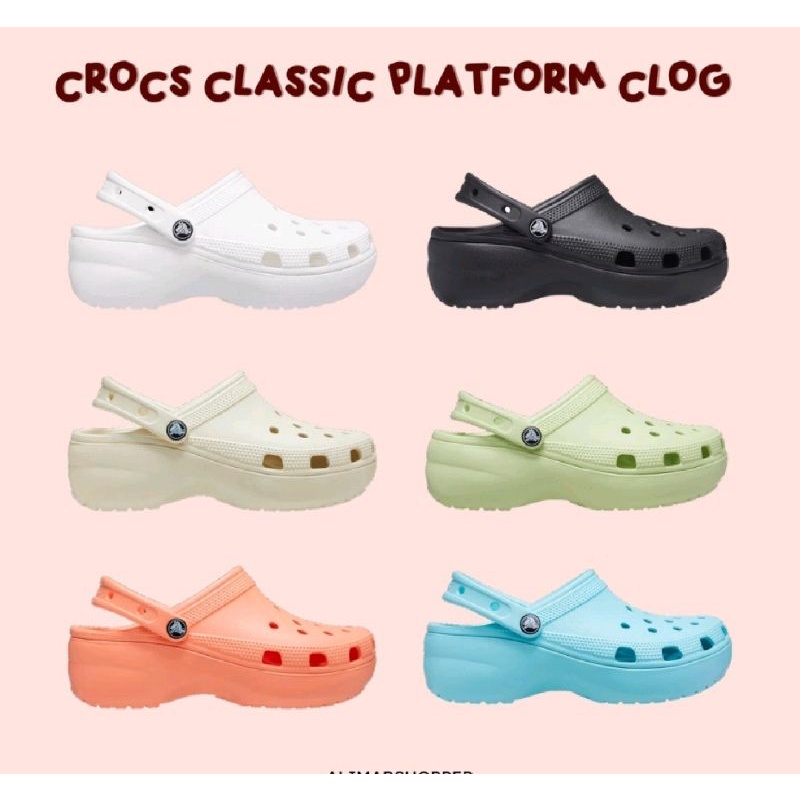 Jual crocs Classic platform Clog / Sandal wanita Crocs platform clog / Crocs Platform Bae clog ...