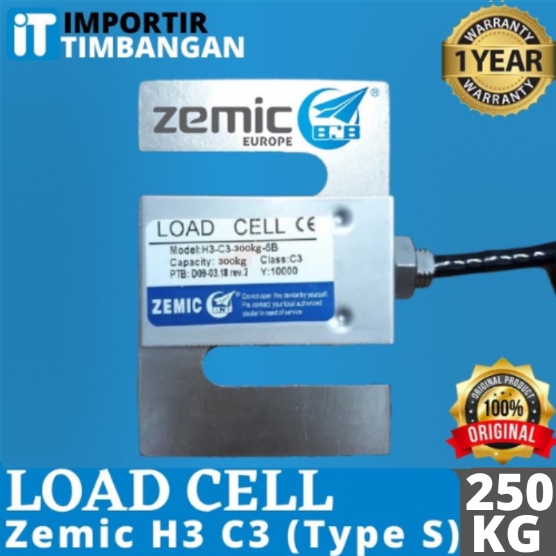 Jual Load Cell Sensor Timbangan Loadcell ZEMIC H3 C3 6B 250kg S type 250 kg | Shopee Indonesia