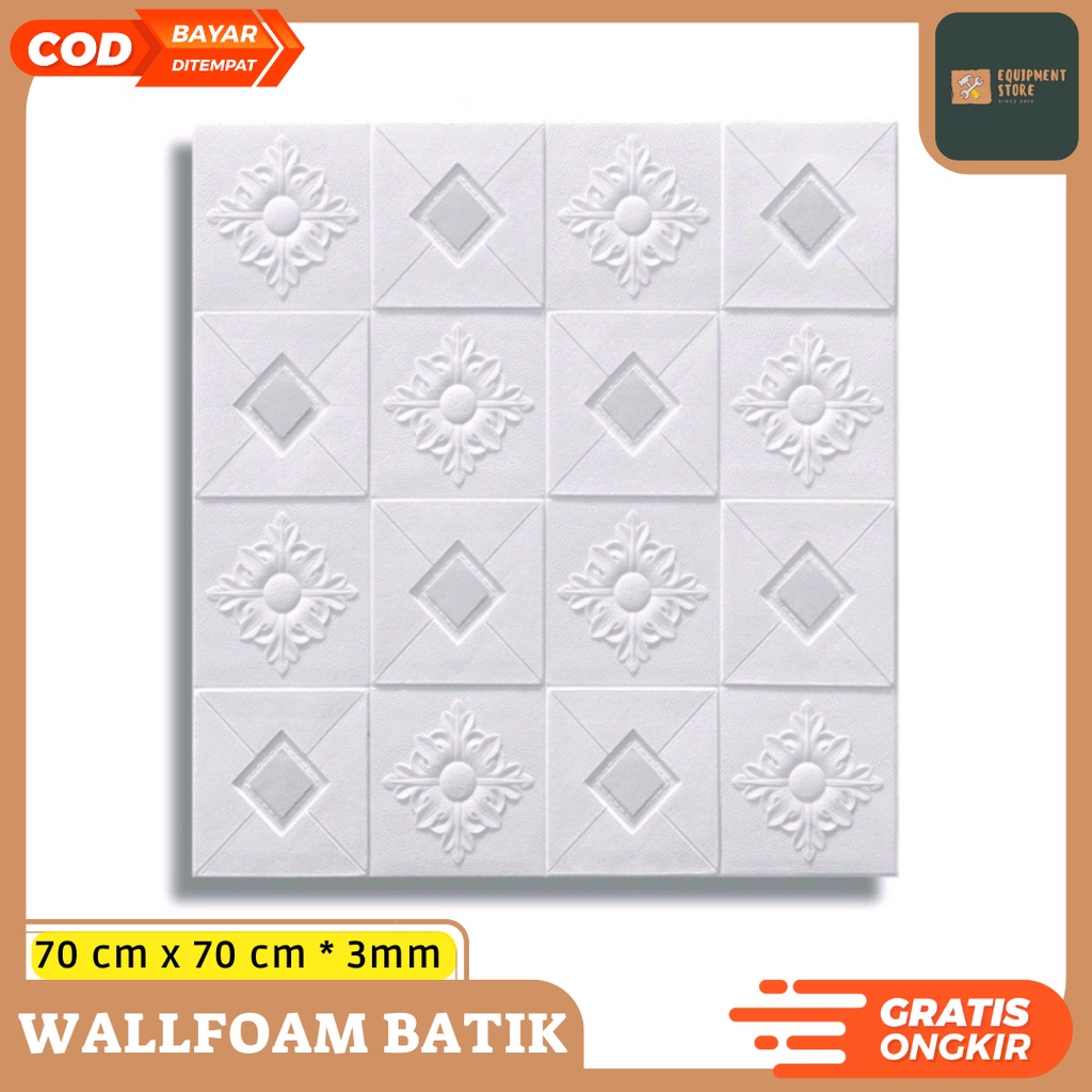Jual WALLPAPER 3D FOAM MOTIF BATIK WALLSTICKER 70cm x 70cm WALL STIKER ...