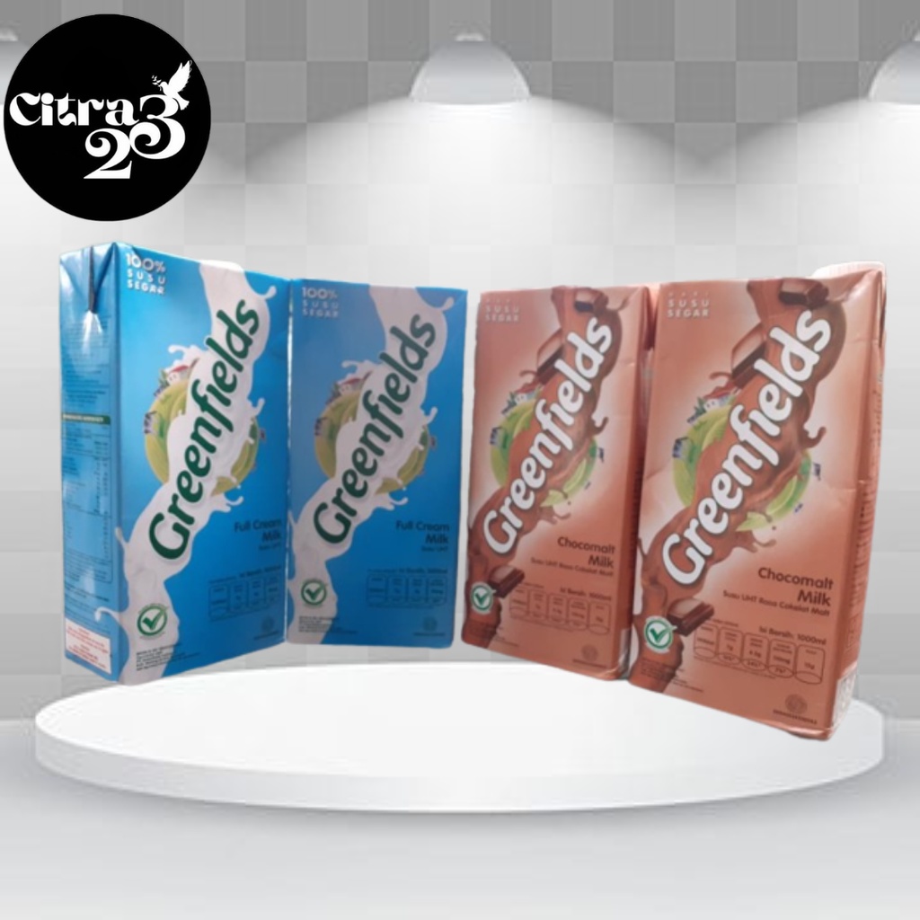 Jual Susu Greenfields UHT Full Cream/Choco Malt 1 Liter | Shopee Indonesia