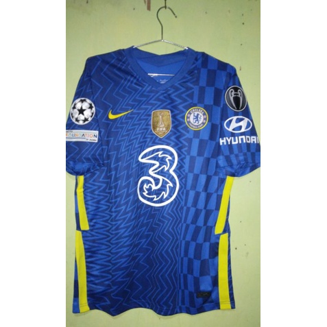 Jual Jersey Chelsea Home 2021 Full Patch UCL | Shopee Indonesia