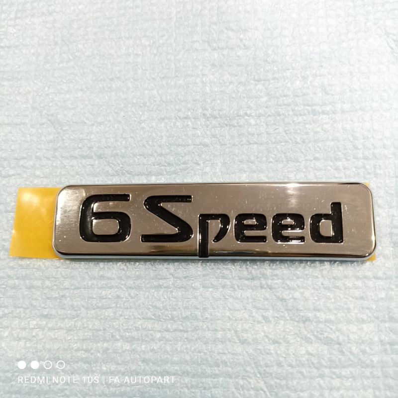 Jual logo emblem tulisan 6 speed original | Shopee Indonesia