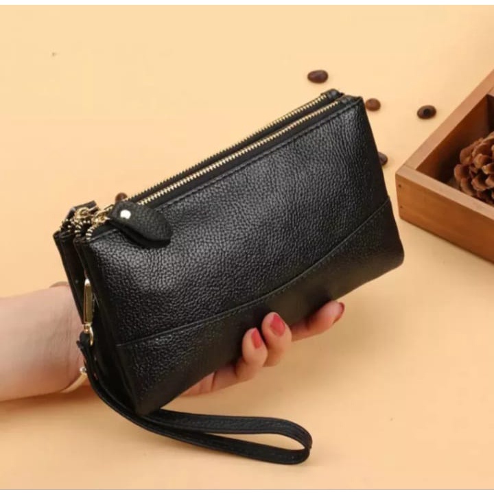 Jual dompet wanita pouch serbaguna hp uang dan powerbank resleting ...