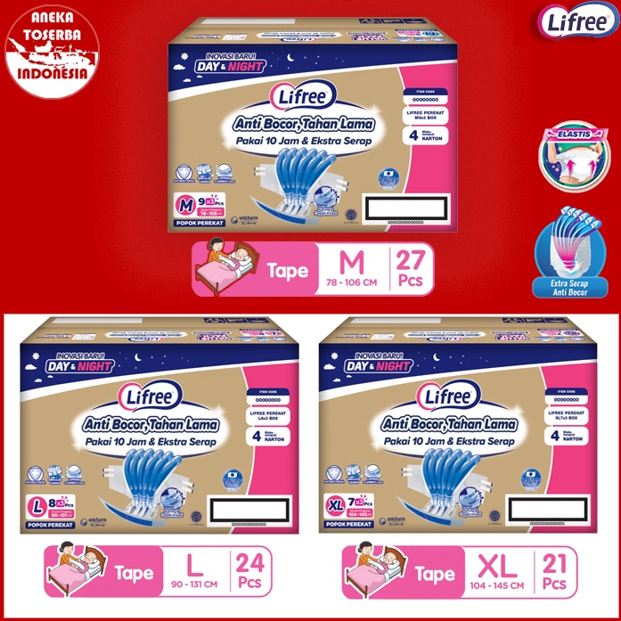 Jual LIFREE PEREKAT POPOK DEWASA SIZE M/L/XL (ECONOMIC BOX) | Shopee Indonesia