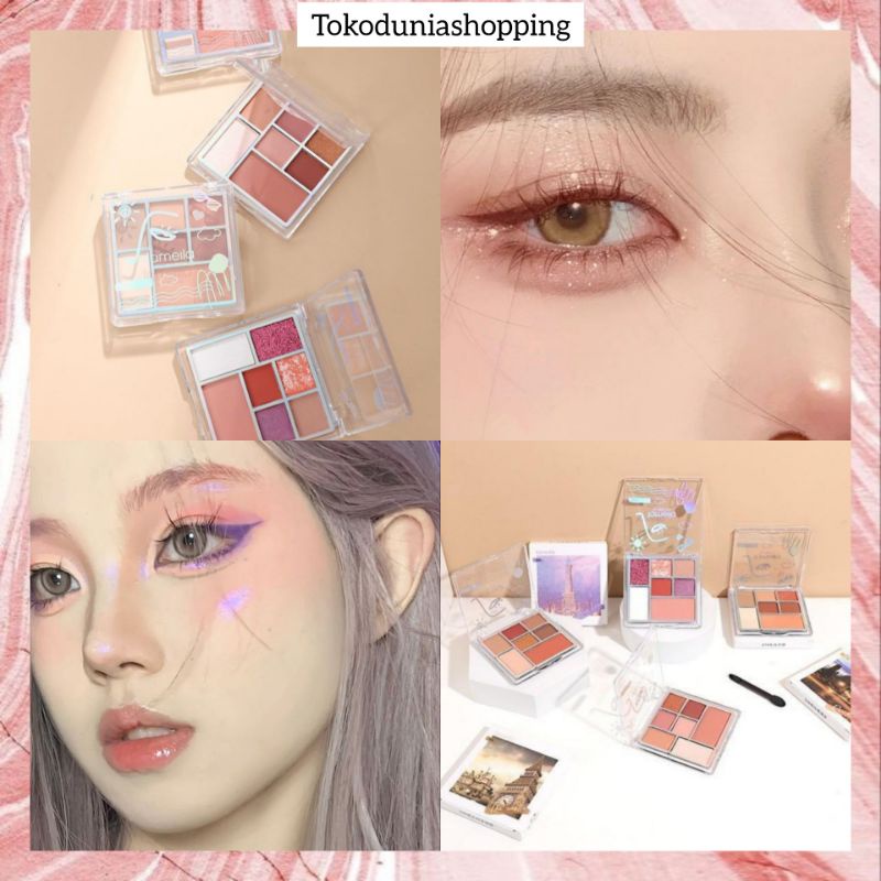 Jual Eyeshadow Lameila Palette 7 Colors Glitter Shimmer Pigmented ...