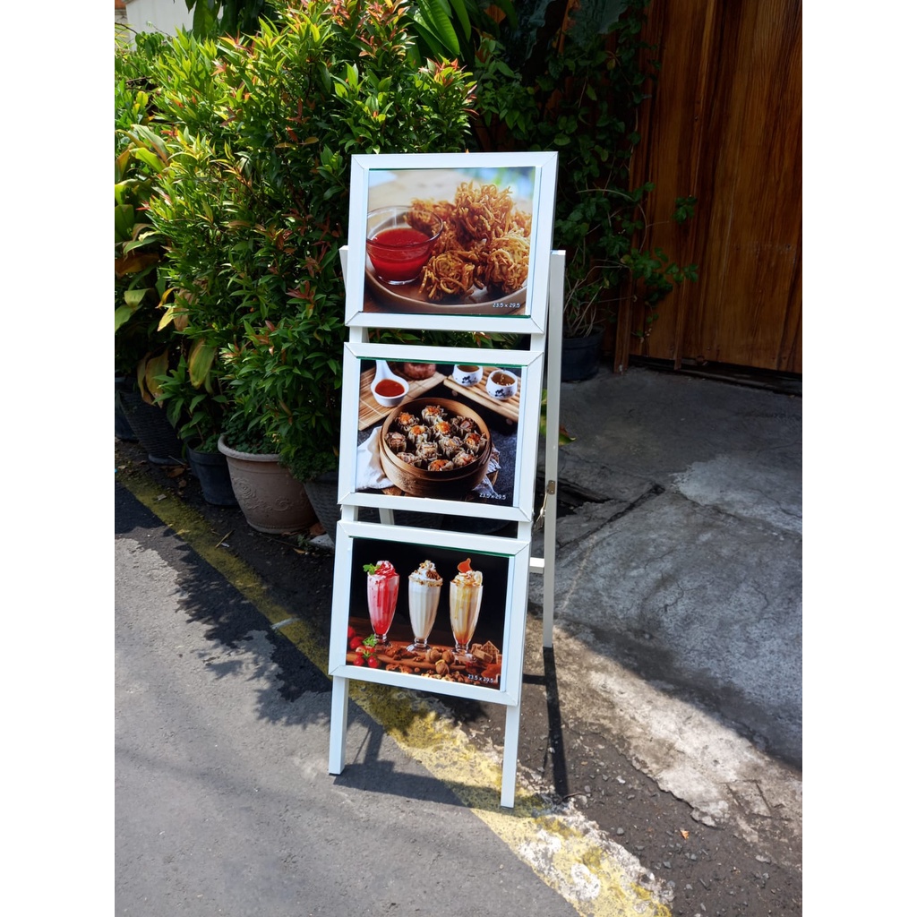 Jual Jual Papan Menu Cafe Aluminium Papan Menu Food Display 3 Rangka ...