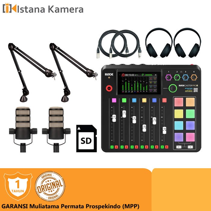 Jual Rode Podcast Microphone Package Rodecaster Pro 2 - PAKET 2MIC PSA1 ...