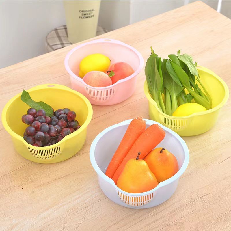 Jual SARINGAN BERAS BULAT WADAH BASKOM CUCI BERAS DAN BUAH BASKOM SAYUR ...