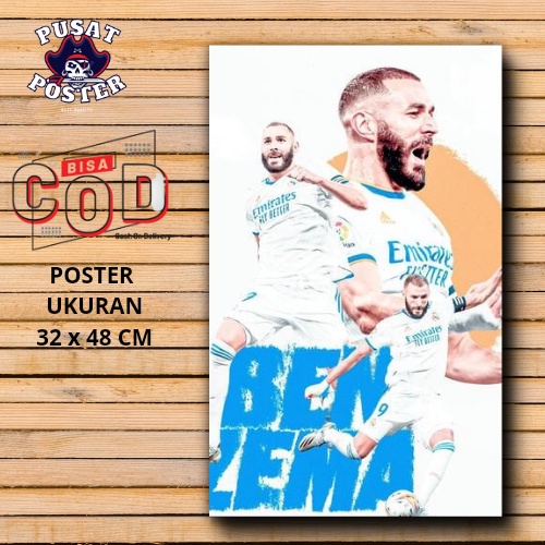 Jual POSTER KARIM BENZEMA - POSTER REAL MADRID - POSTER SEPAKBOLA ...