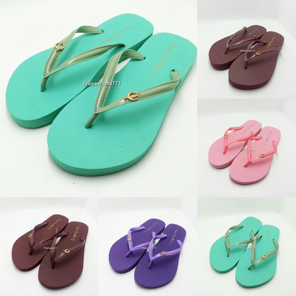 Jual Sandal Japit L Star Ladies Perempuan Pearl Swallow Sendal Jepit ...