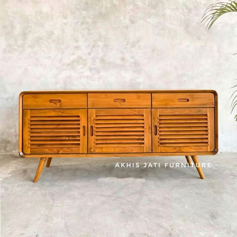 Jual Meja TV cabinet katu jati solid | Shopee Indonesia