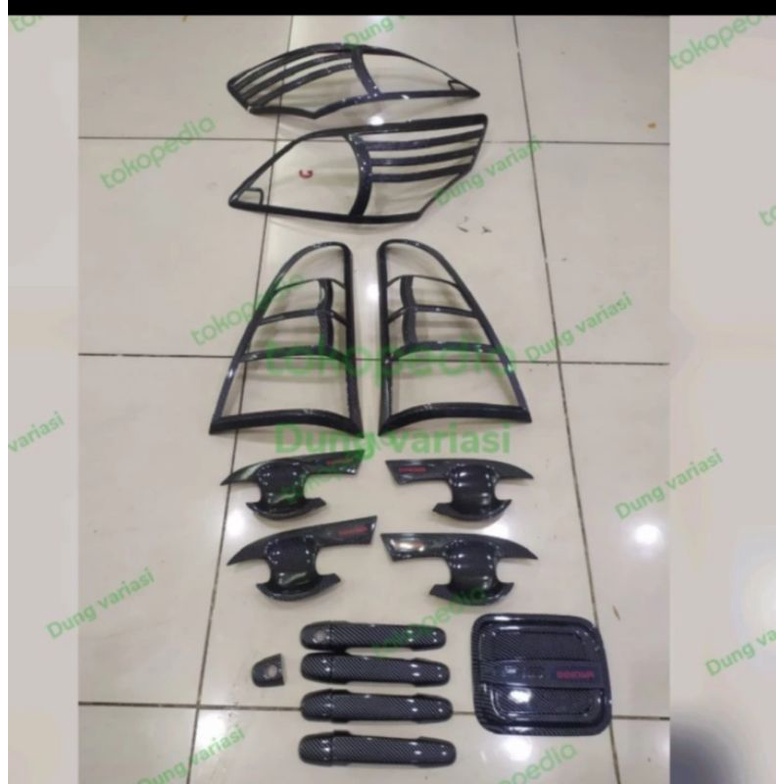 Jual paket garnish outer handle tank cover carbon grand Innova 2012 ...