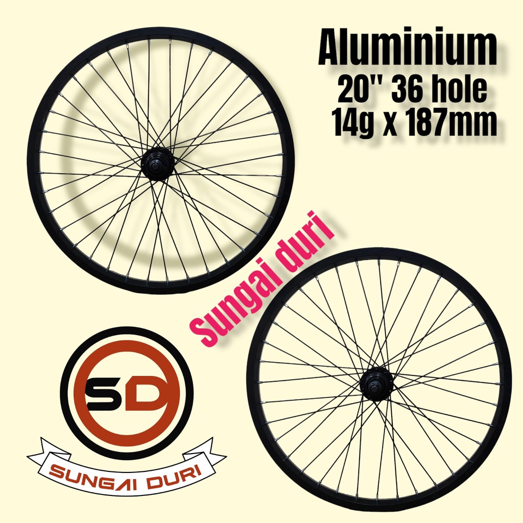 Jual velg sepeda 20 inch rakitan wheelset alloy depan belakang | Shopee ...