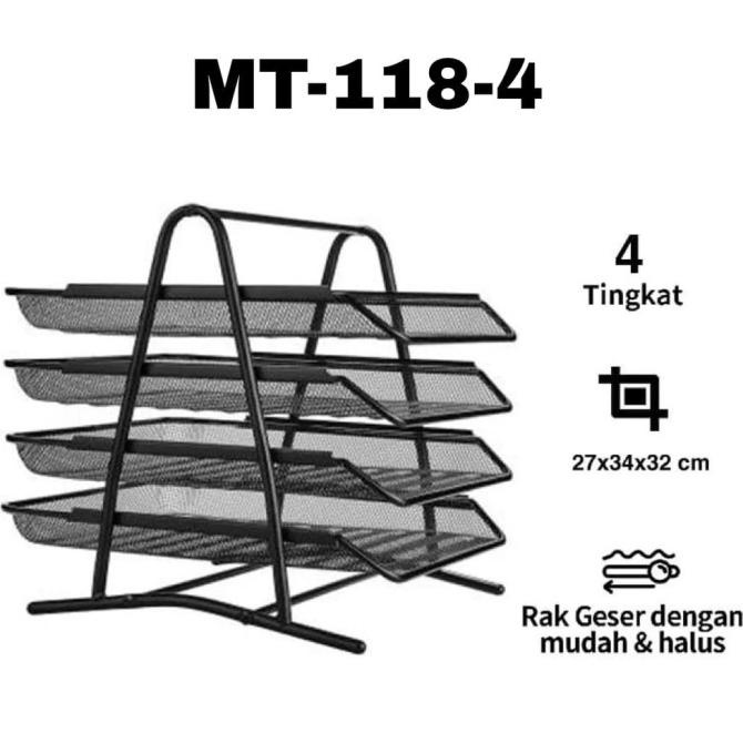 Jual SOS Letter Tray Besi MICROTOP 4 susun / Rak Dokumen / Rak Susun ...