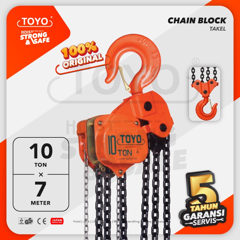 Jual TOYO Chain Block / Takel 10 Ton x 7 Meter | Shopee Indonesia