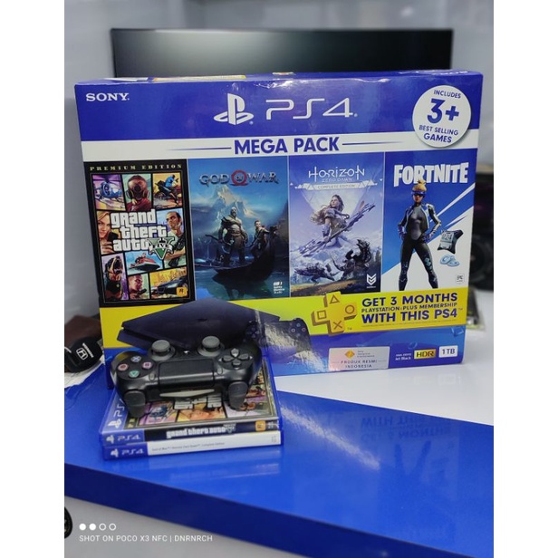 Jual ps4 slim 1tb original bundling mega pack | Shopee Indonesia
