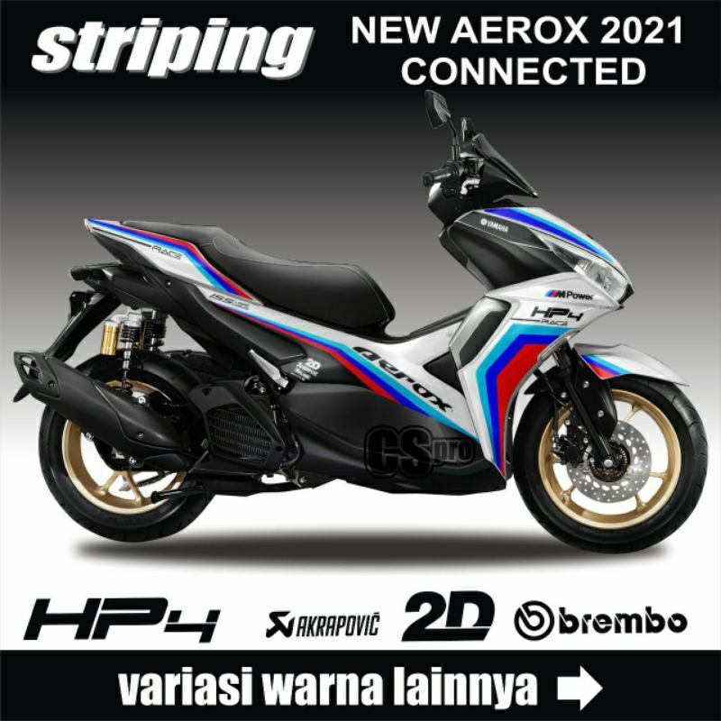 Jual Decal Sticker Striping Yamaha Aerox New / Stiker Aerox Connected ...