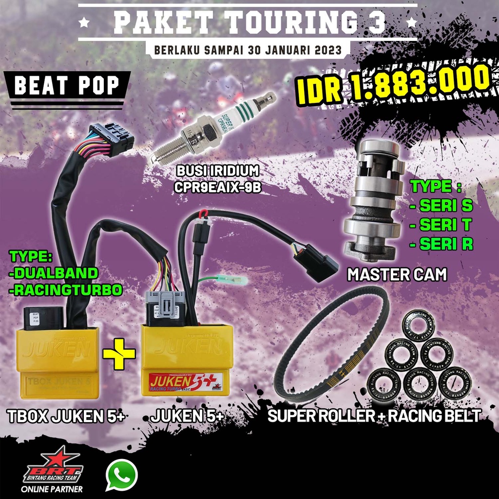 Jual PAKET TOURING 3 BEAT POP ESP BRT - ECU JUKEN 5+ - MASTERCAM NOKEN ...