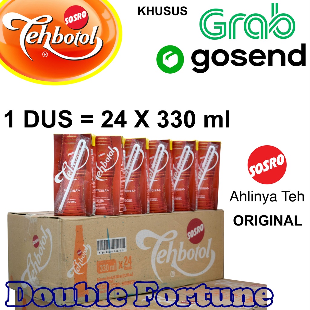 Jual TEH BOTOL SOSRO KOTAK ORIGINAL DUS (24 x 330 ml) | Shopee Indonesia