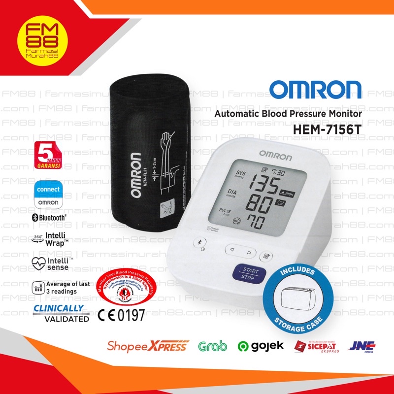 Jual Omron HEM-7156T, Automatic Blood Pressure Monitor / Digital ...
