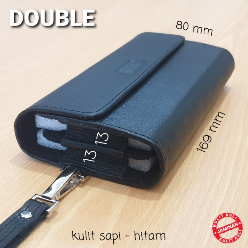 Jual Dompet hp double kulit asli genggam tali tangan | Shopee Indonesia