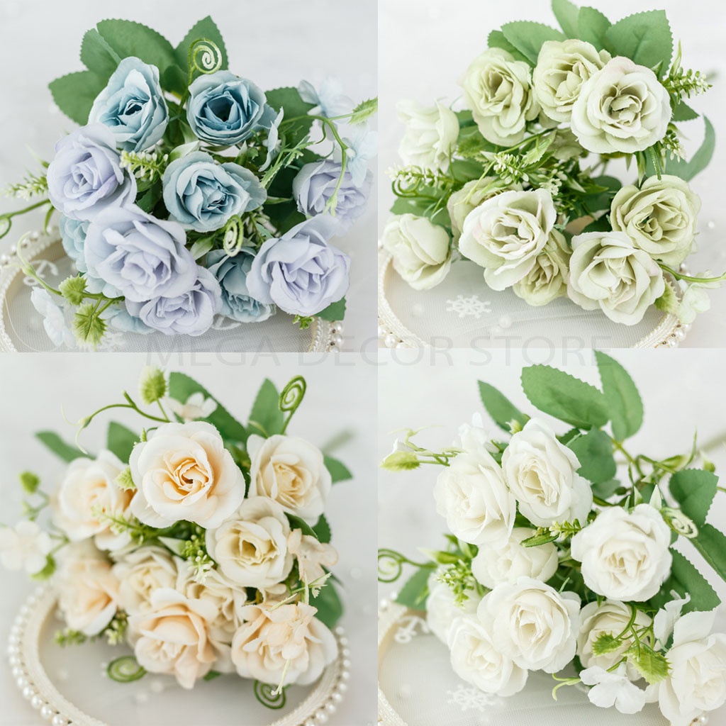 Jual B7 BUNGA NORCID MAWAR KECIL ARTIFICIAL FLOWER BOUQUET BUNGA ...