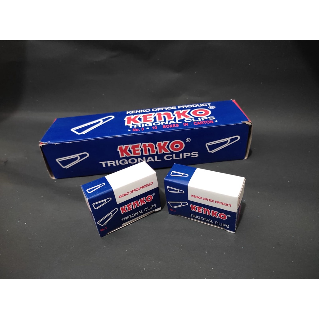 Jual PAPER CLIP, TRIGONAL CLIP, CLIP KERTAS NO. 3 KENKO | Shopee Indonesia