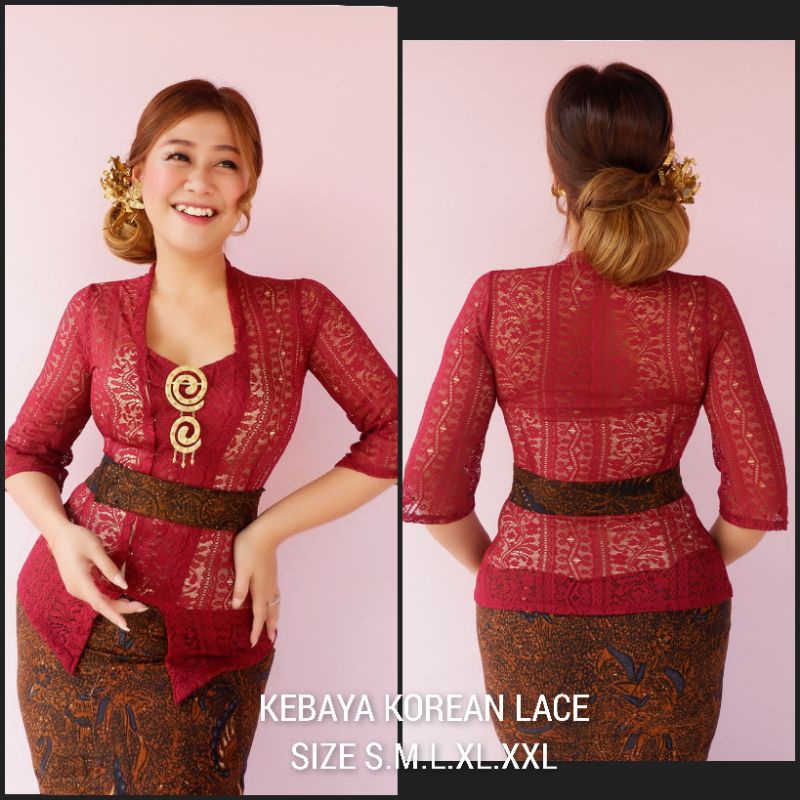 Jual kebaya korean lace tangan lonceng | Shopee Indonesia