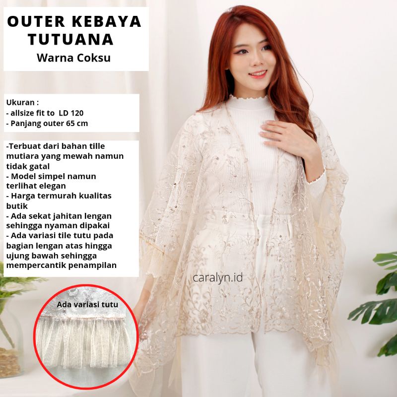 Jual OUTER KEBAYA JULIANA OUTER KEBAYA TILLE GLITER MUTIARA | Shopee ...