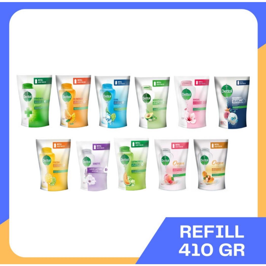 Jual DETTOL Body Wash (Sabun Cair Refill) 410ML / 370ML | Shopee Indonesia