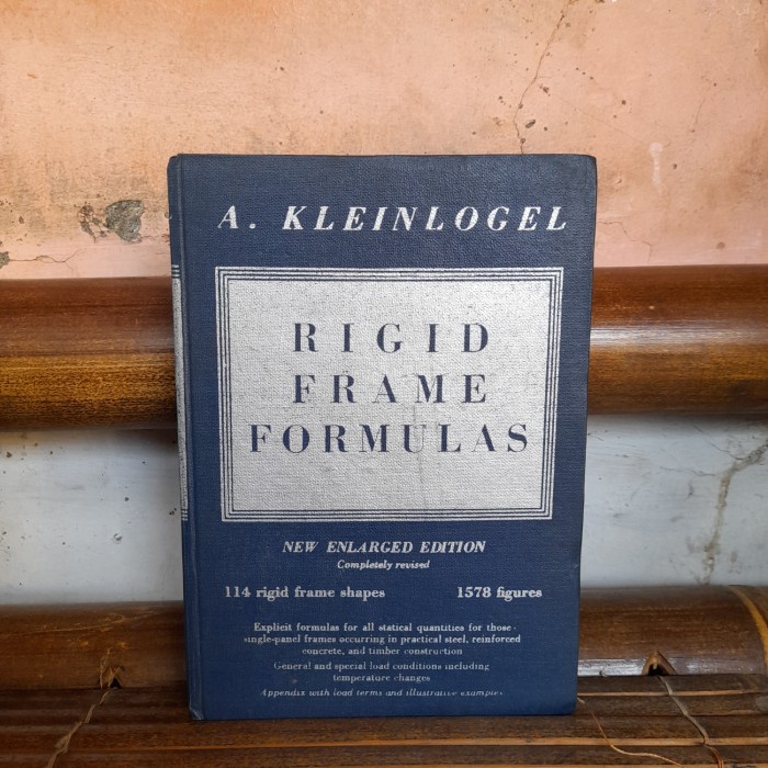 Jual ORIGINAL HARDCOVER BUKU Import Rigid Frame Formulas By A ...