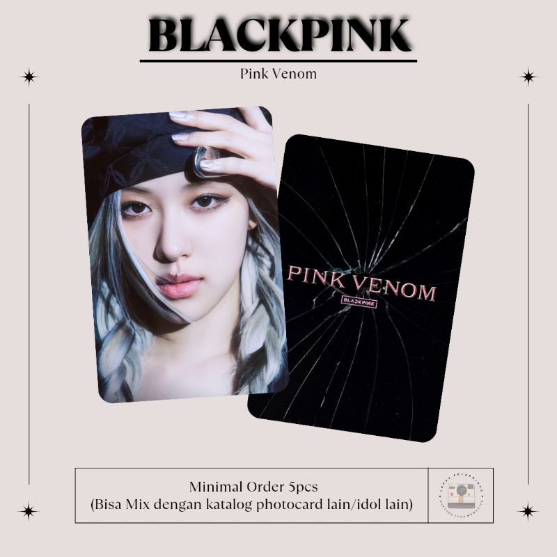 Jual PHOTOCARD BLACKPINK - PINK VENOM (UNOFFICIAL) | Shopee Indonesia
