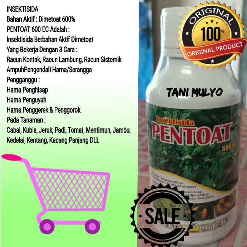 Jual INSEKTISIDA DIMETOAT 600 EC (INSEKTISIDA lalat buah 400 ML ...