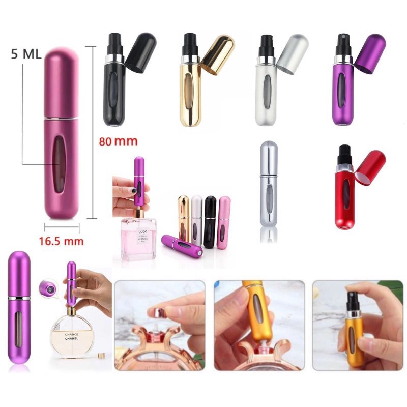 Jual BOTOL PARFUME MINI REFILL BOTOL PARFUM MINI ALUMINIUM BOTOL PARFUM ...
