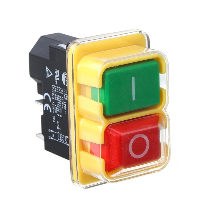Jual Alat KEDU KJD17 120V 16/12A 5Pins Electromagnetic Push Button ...