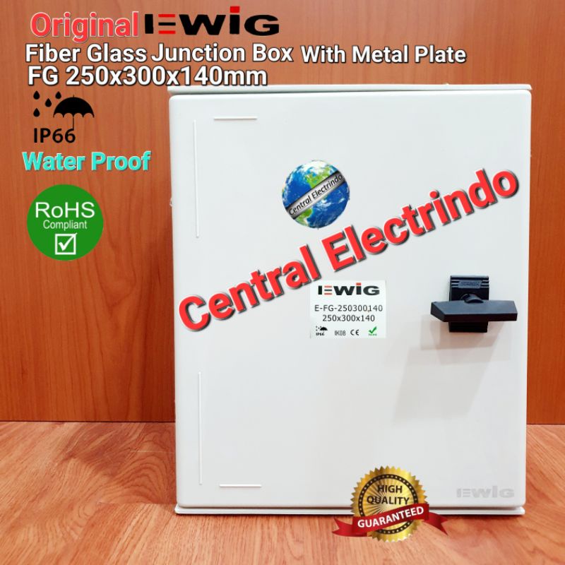Jual Fiber Glass Junction Box Panel FG 250×300×140mm EWIG With Metal ...