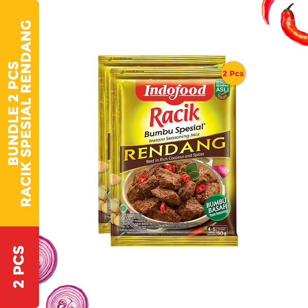 Jual Indofood Racik Bumbu Spesial Rendang 50gr - Bundle 2pcs | Shopee ...