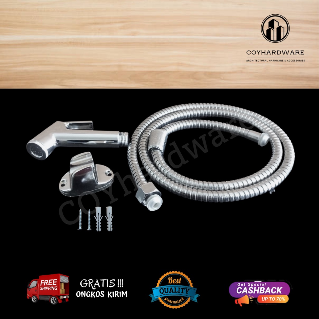 Jual JET SHOWER TOILET SET CLOSET SHOWER SET SELANG FLEKSIBEL 150 CM ...