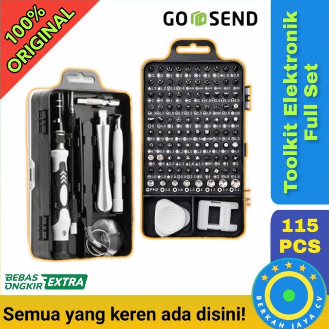 Jual OBENG HP FULL SET OBENG SERVICE KOMPUTER LAPTOP HP SERVIS 115 IN 1 | Shopee Indonesia
