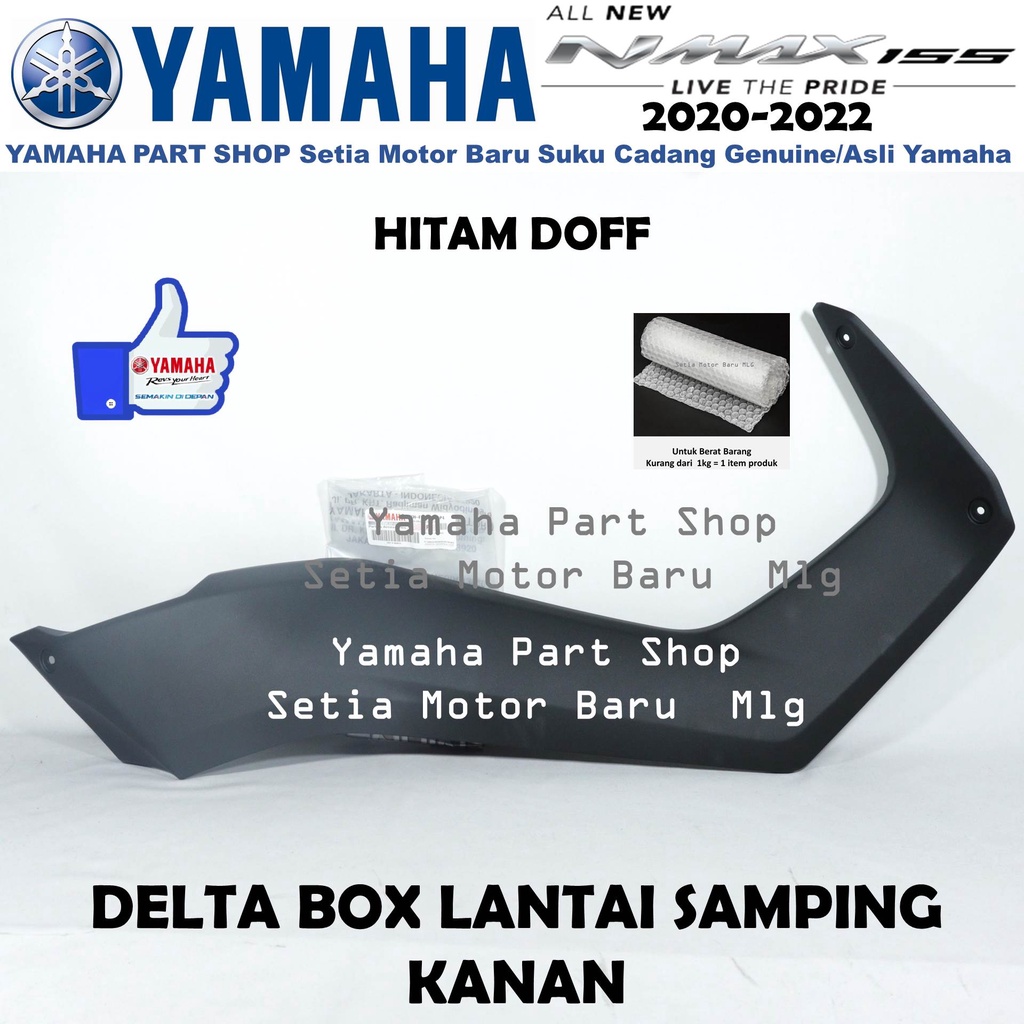 Jual Delta Box Cover Side Lantai Samping Hitam Doff Kanan All New Nmax ...