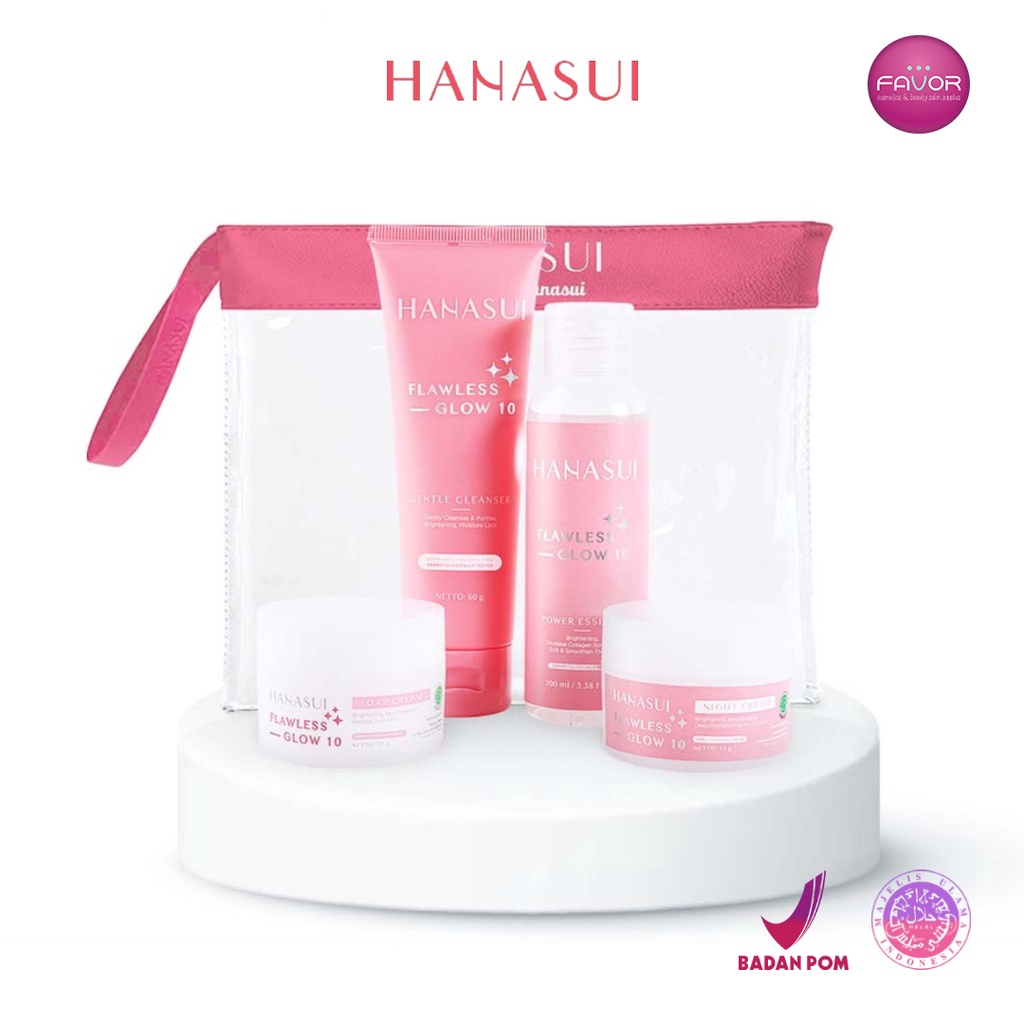 Jual Hanasui Flawless Glow 10 Series Bundle - Paket | Shopee Indonesia