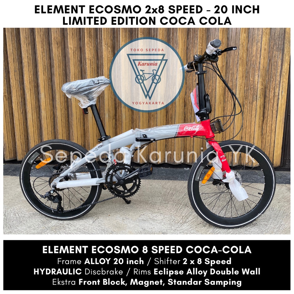 Jual Sepeda Lipat Element Ecosmo Z8 Coca Cola 2x8 Speed - 20 inch ...