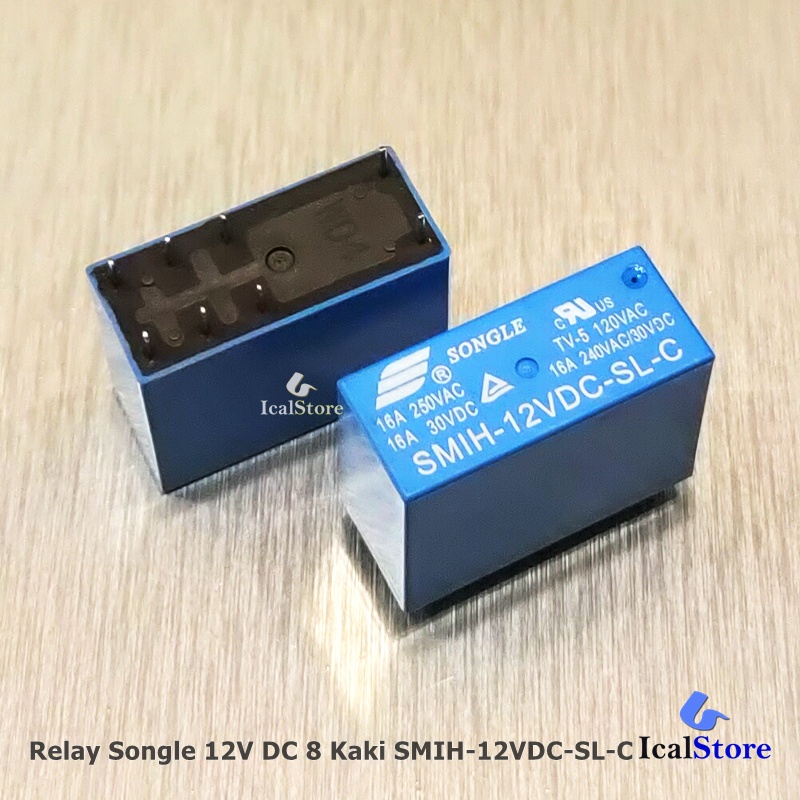 Jual Relay Songle 12V 16A 8 Kaki Pin SMIH-12VDC-SL-C 12 Volt DC 16 Ampere | Shopee Indonesia