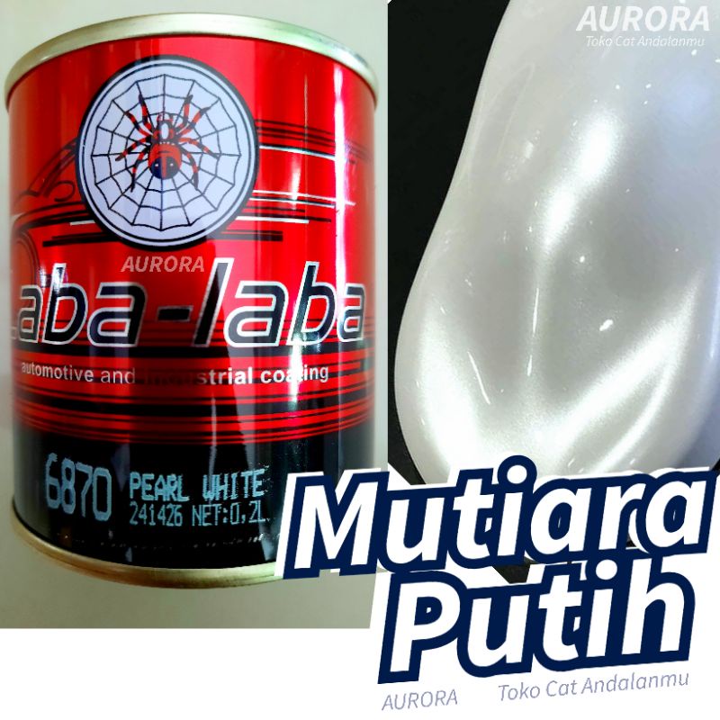 Jual Cat Mutiara Putih LABA LABA Pearl White Labalaba Spider | Shopee ...