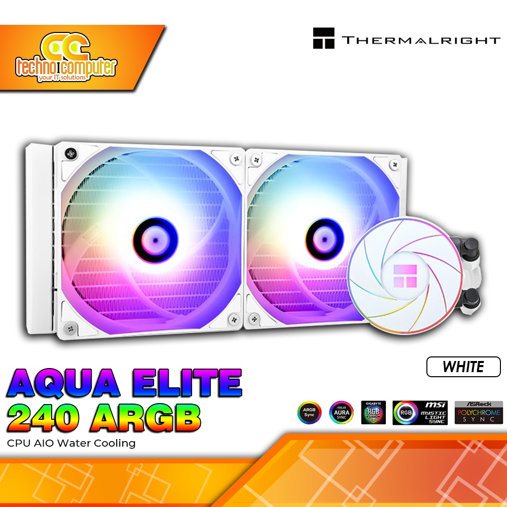 Jual CPU COOLER THERMALRIGHT AQUA ELITE 240 ARGB White - 240mm AIO ...
