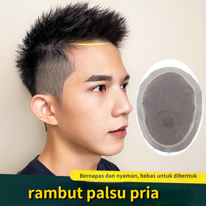 Jual Biologis Kulit Kepala Wig Pria Rambut Pendek Versi Korea Tampan ...