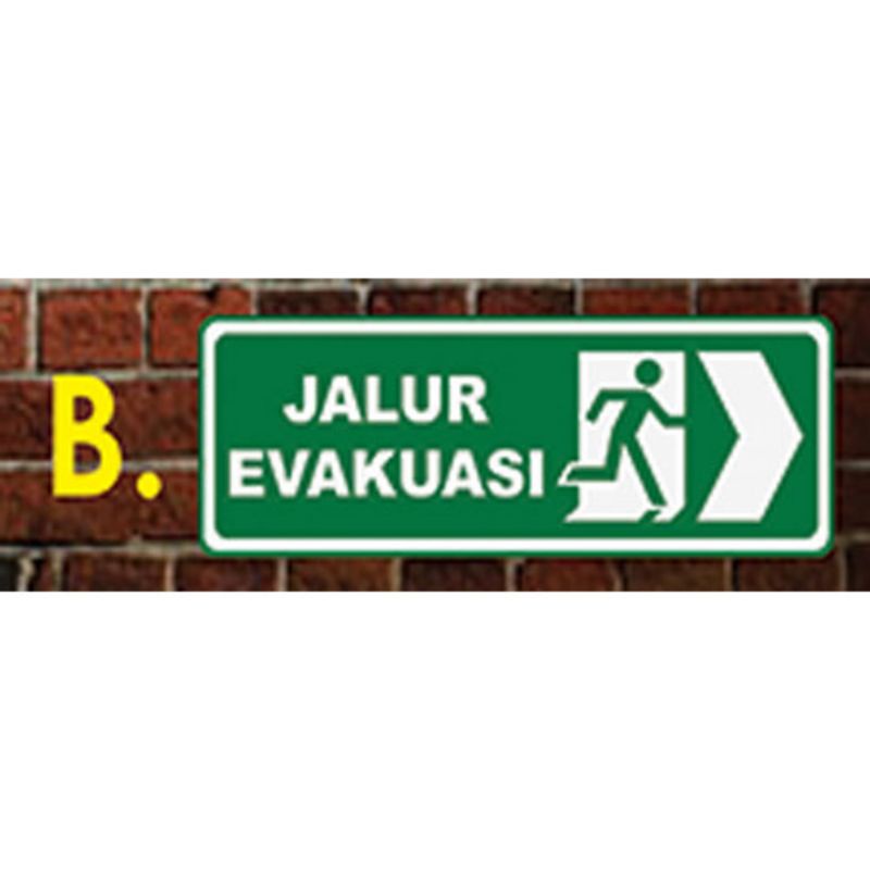 Jual Rambu Jalur Evakuasi Sign Rambu Fosfor / Glow in the Dark | Shopee ...