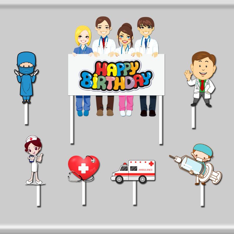 Jual Cake topper Dokter happy birthday | Shopee Indonesia